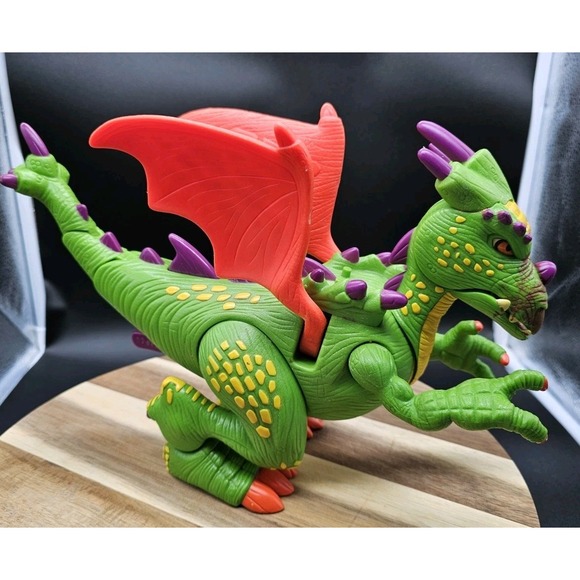 Mattel | Toys | Imaginext Green Deluxe Dragon Toy Action Figure Lights ...